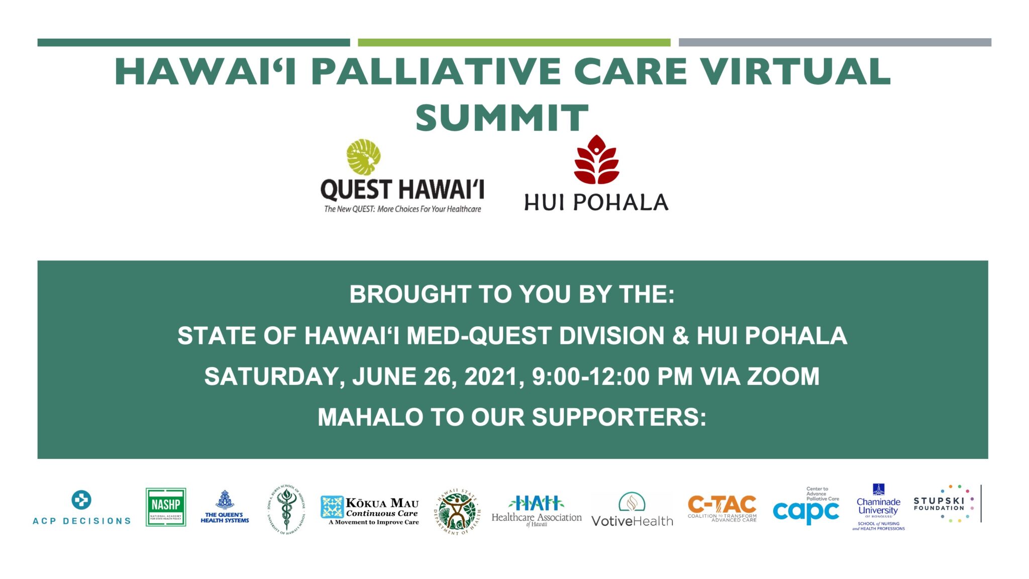 Hawaii Palliative Care Virtual Summit 2021 presenting MedQUEST Proposed ...